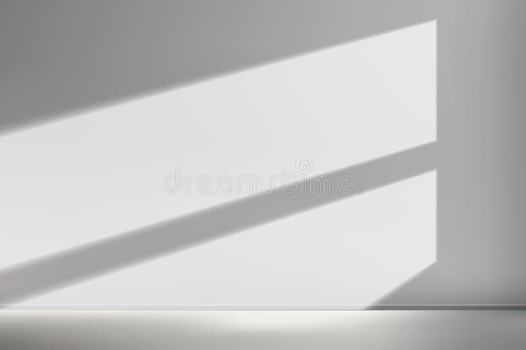 Minimalist Composition of Light and Shadow on a White Wall Stock ...