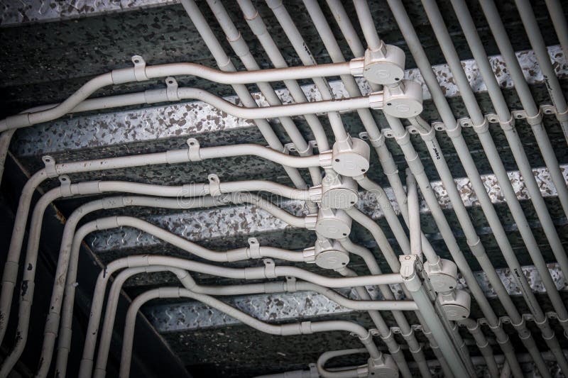 Minimalist Arrangement of PVC Pipes Forming Abstract Geometric Patterns ...