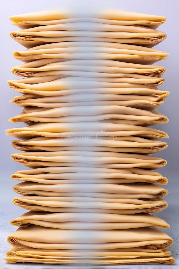 Minimalist Composition of Stacked Rectangular Puff Pastry Sheets ...