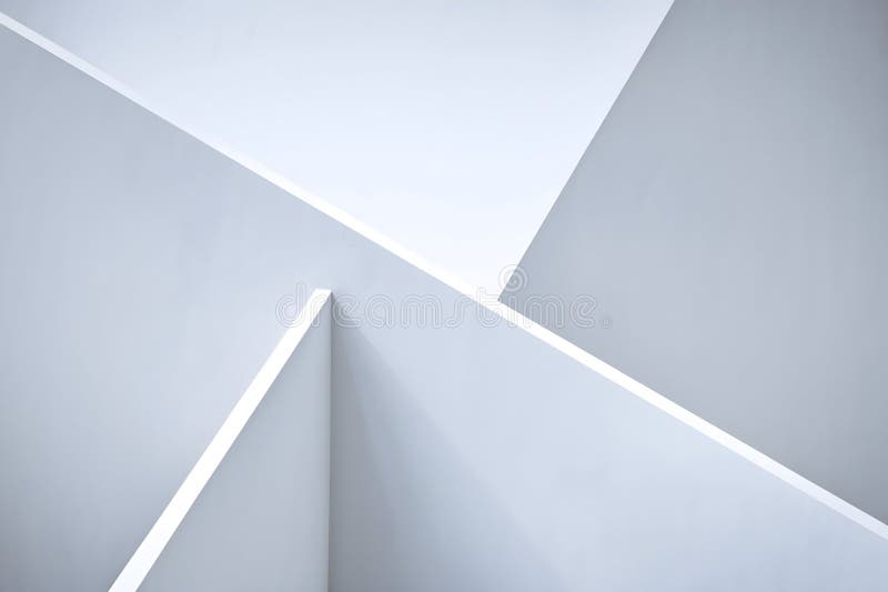 Minimalist Composition of Two White Walls Converging at a Corner Serene ...
