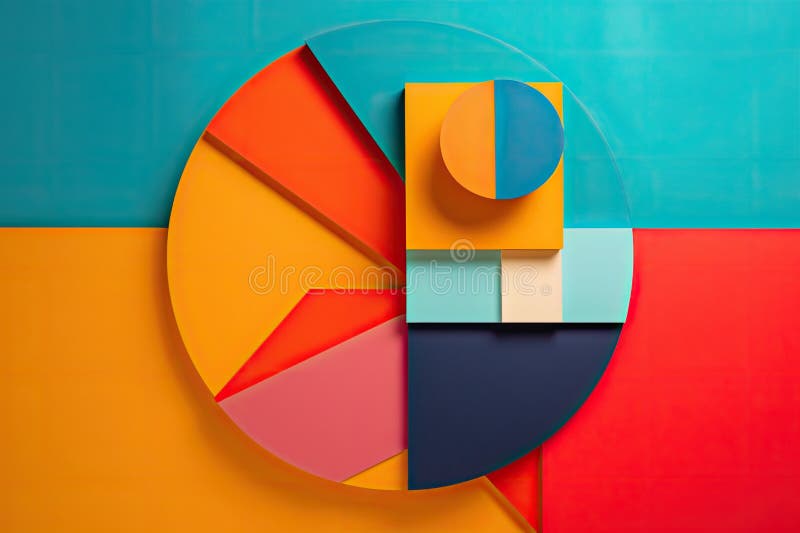 Minimalist Composition with Vibrant Colors and a Hint of Geometric ...