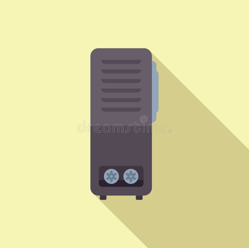 Flat Design Computer Tower Icon Stock Illustration - Illustration of ...