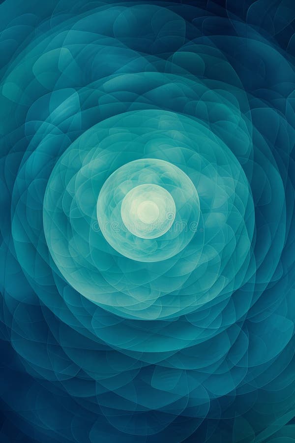 Minimalist Concentric Circles in Soothing Shades of Blue and Green ...