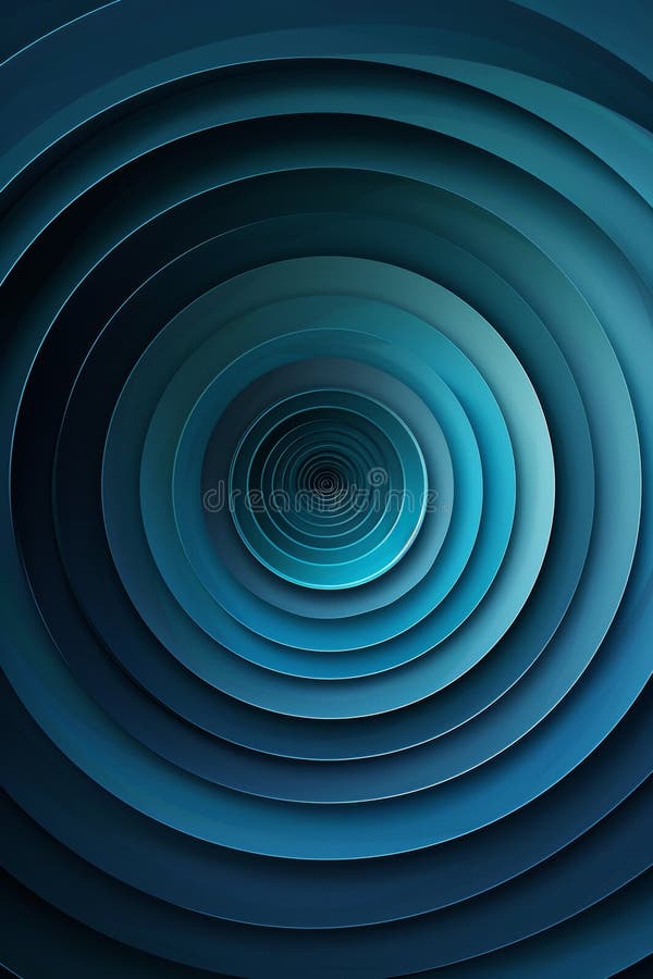 Minimalist Concentric Circles in Soothing Shades of Blue and Green ...