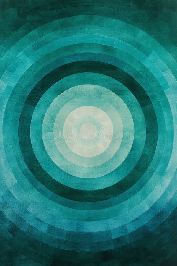 Minimalist Concentric Circles in Soothing Shades of Blue and Green ...