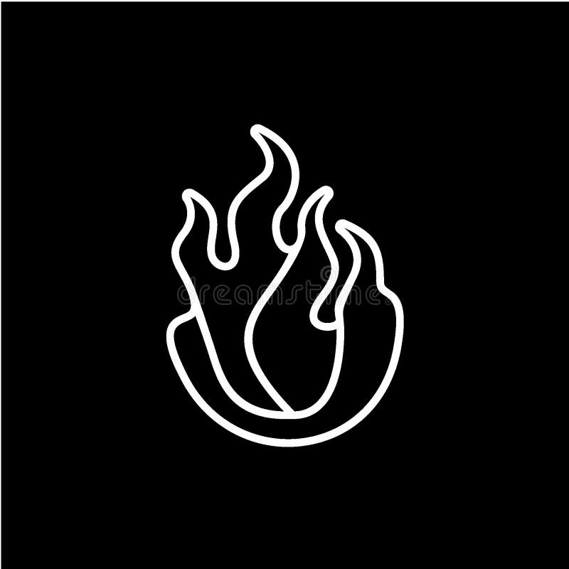 Minimalist Concept for Fire Vector Illustration, Flame Vector, Fire ...