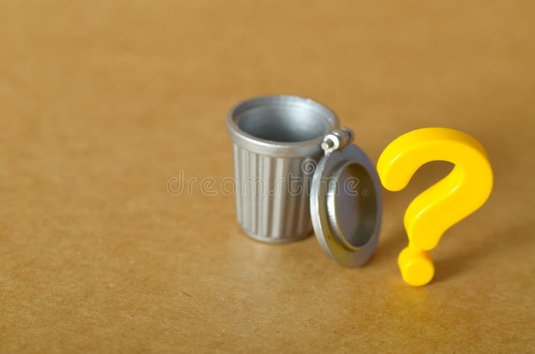 Minimalist Concept of Waste and Value â€ Empty Garbage Bin with ...