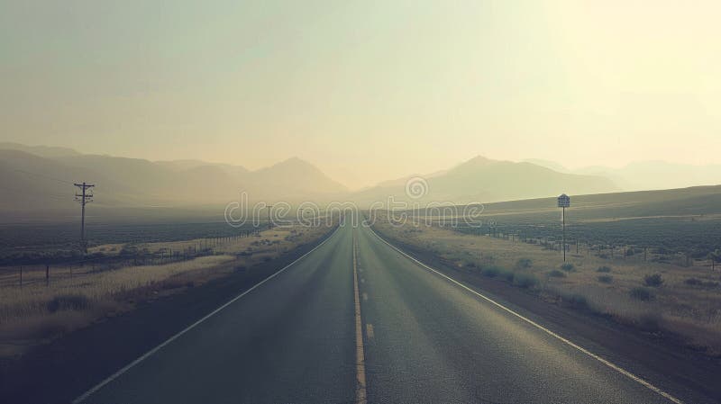 Minimalist Conceptual Representation of a Road Trip Stock Illustration ...