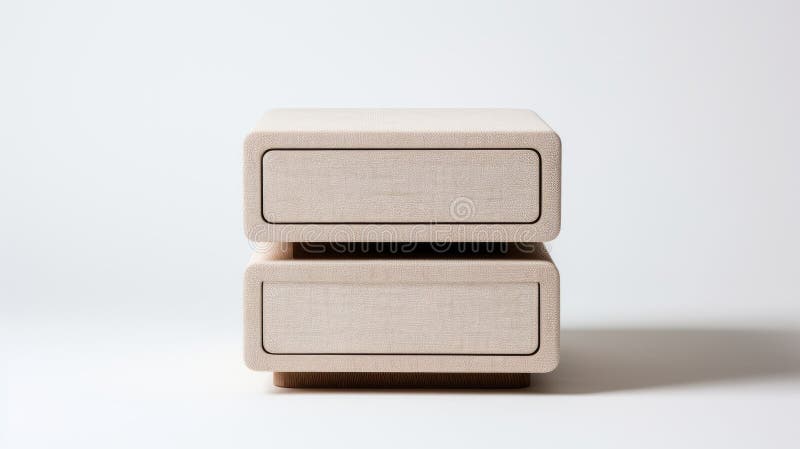 Minimalist Conceptualism: Two Wooden Boxes in Light Beige Stock ...