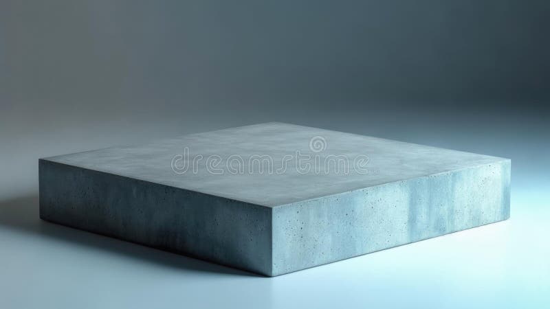 Minimalist Concrete Block on Subtle Gradient Background Stock Illustration - Illustration of ...