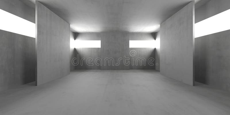 Minimalist Concrete Interior with Natural Light and Shadows Stock ...