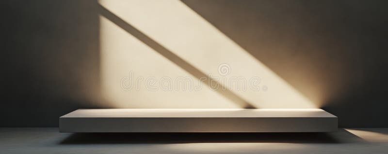 Minimalist Concrete Platform with Dramatic Shadows, Abstract Concept ...