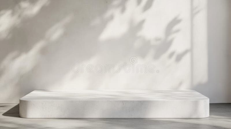 Minimalist Concrete Platform with Soft Shadows Highlighting Its Sleek ...