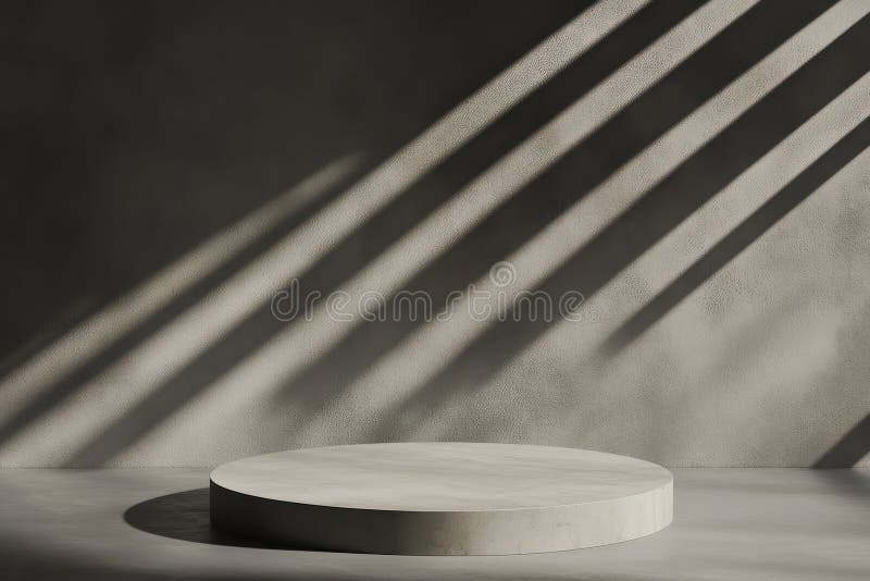 Minimalist Concrete Product Display Platform Sunlight Shadows Studio ...