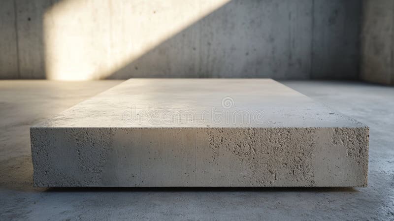 Minimalist Concrete Slab Highlighting Texture and Shadows in a Modern ...
