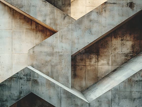 Minimalist Concrete Wall with Intersecting Lines Stock Image - Image of ...