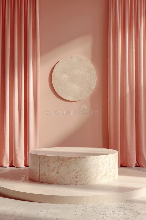 Minimalist Concrete and Wooden Design with Round Platform Stage and ...