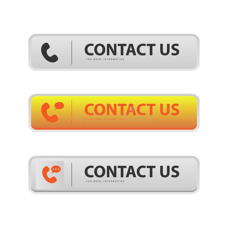 Set of Modern Contact Icon Collection Design Isolated Stock ...
