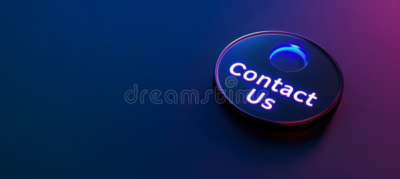 Minimalist Contact Us Button with Neon Glow for Modern Web Design and ...