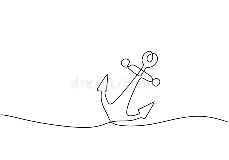 Anchor Drawing Line Stock Illustrations – 4,493 Anchor Drawing Line ...
