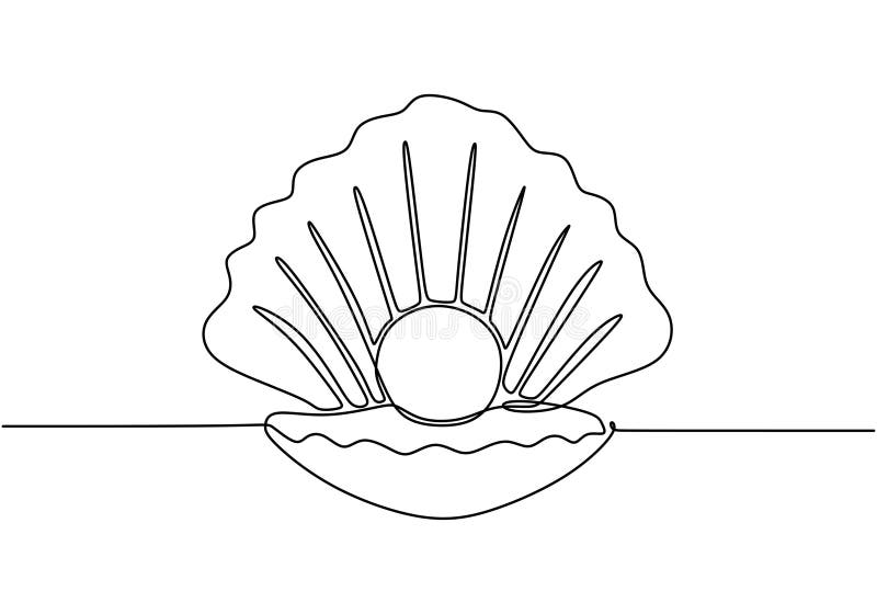 Shell Continuous Line Stock Illustrations – 647 Shell Continuous Line ...