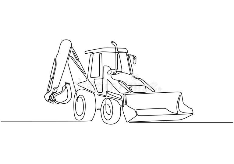 Backhoe Drawing Stock Illustrations – 1,420 Backhoe Drawing Stock ...