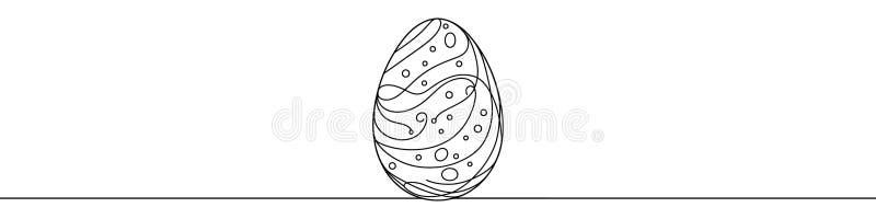 Minimalist Continuous One Line Drawing Creating a Simple Egg Stock ...