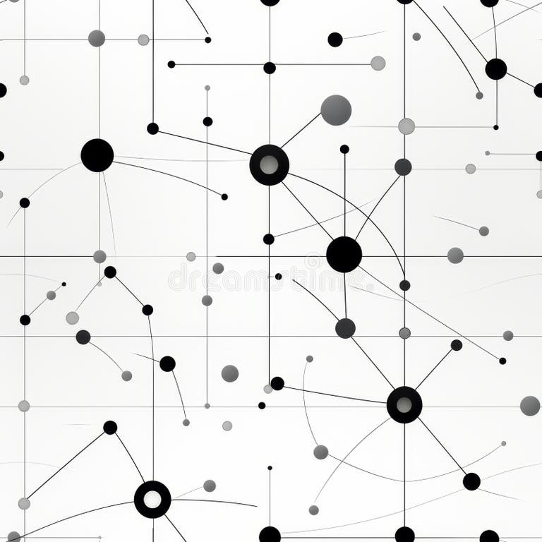 Minimalist Coordinate System with Thin Black Lines and Small Circle ...