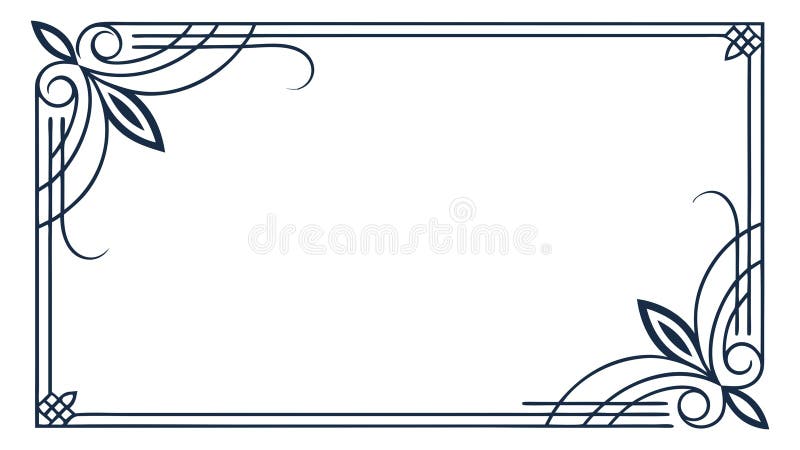 Minimalist Corner Flourish Design Element with Elegant Scrolls, Vector Design Generative AI ...