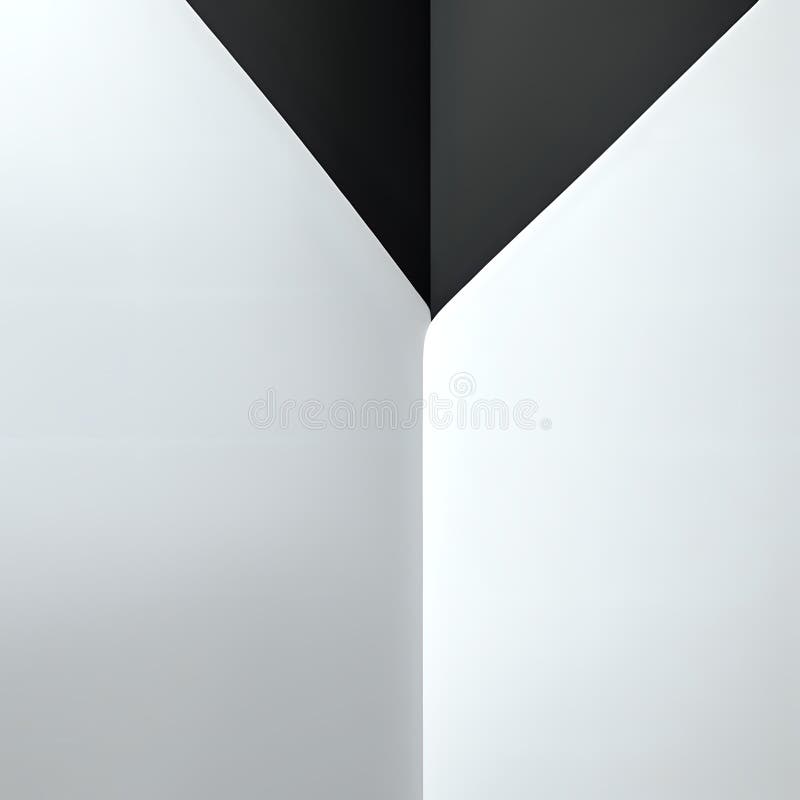 Minimalist Corner of a Wall with Bold Black and White Background ...