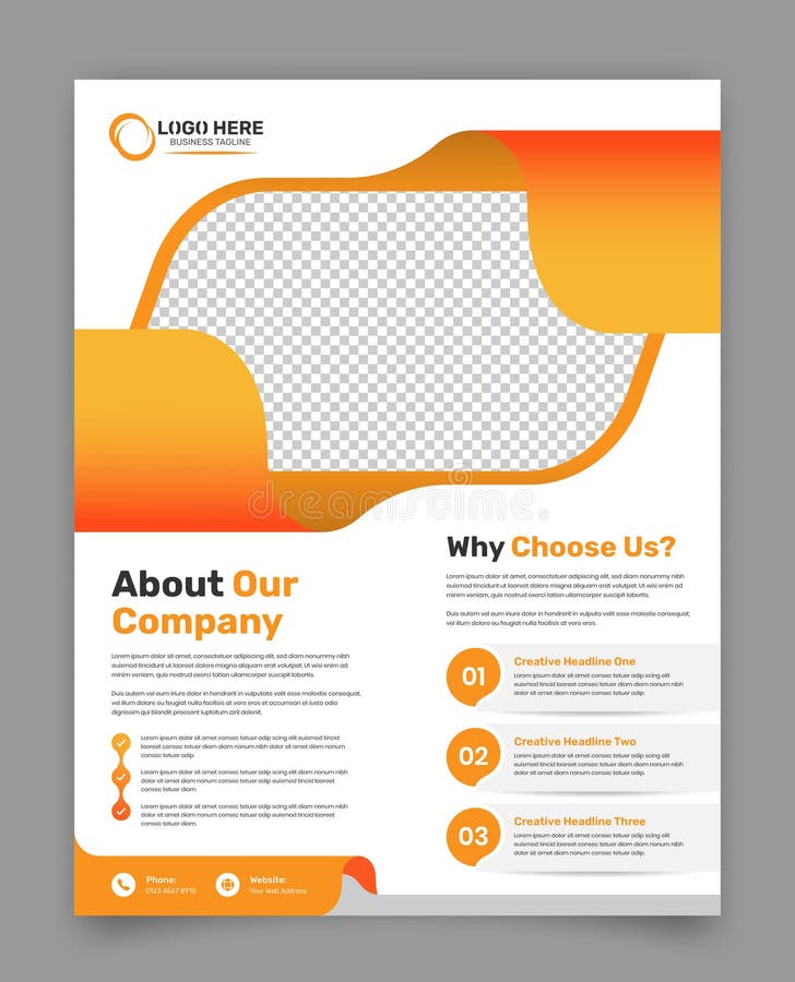 Minimalist Corporate Business and Company Flyer Template Design Stock ...