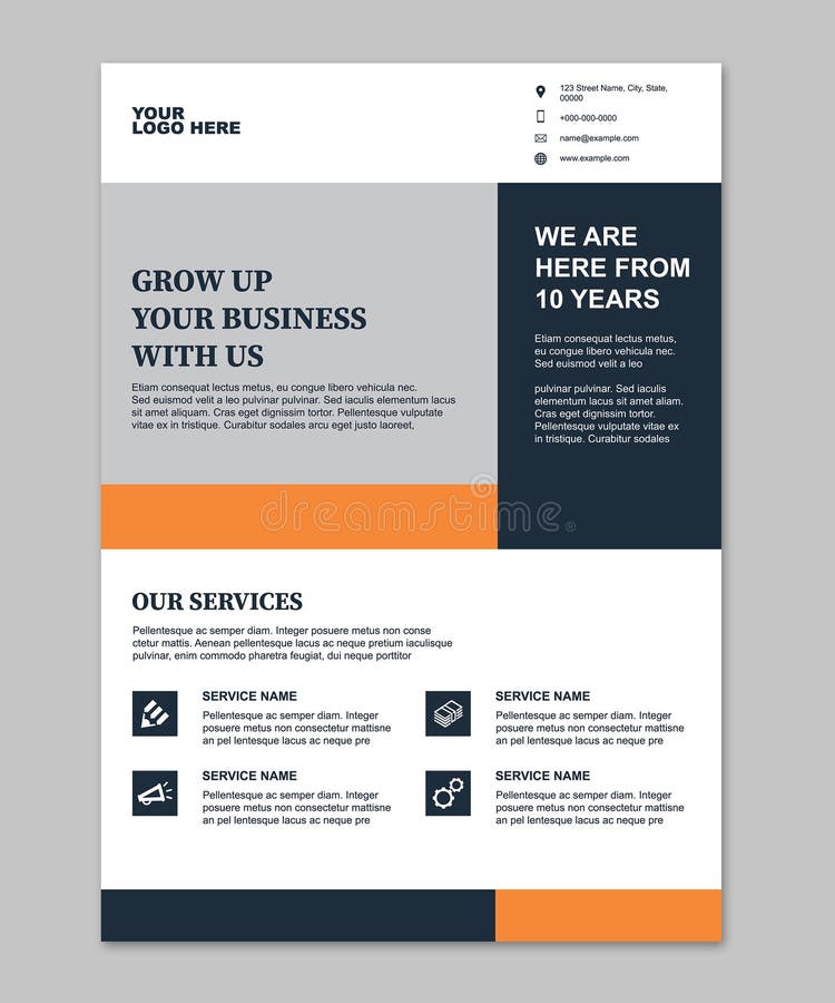Minimalist A4 Corporate Flyer Template Editorial Stock Image ...