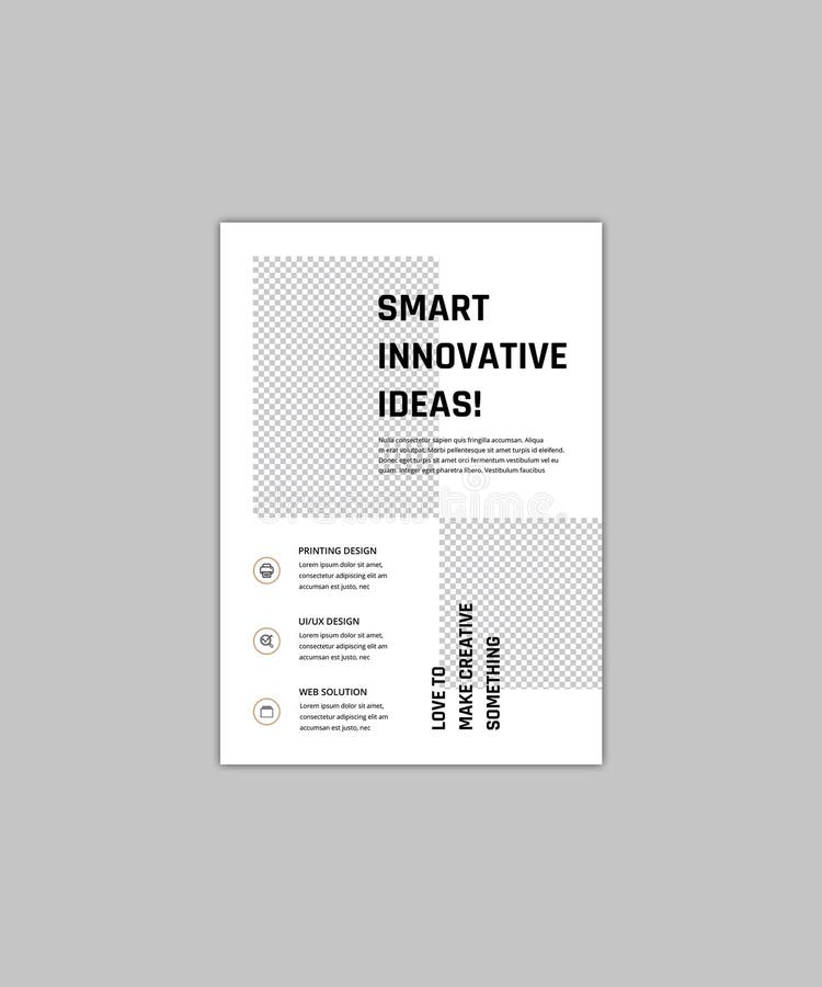 Minimalist A4 Corporate Flyer Template Stock Image - Image of template ...