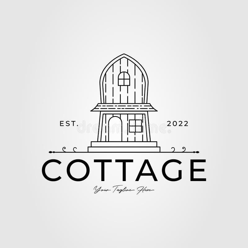 Minimalist Cottage or House or Cabin Logo Vector Illustration Design ...