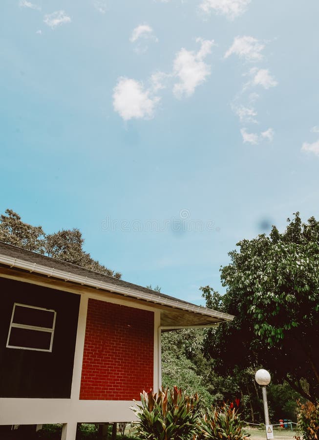 Minimalist Cottage with Nature View Stock Image - Image of property ...