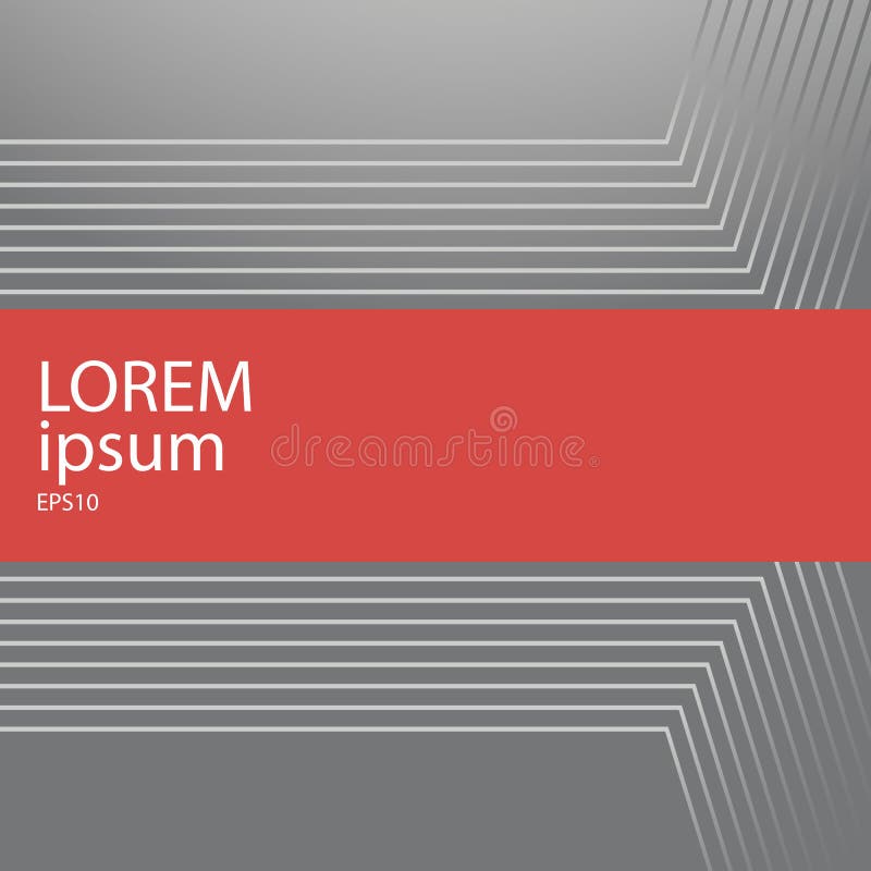 Minimalist Covers Design. Halftone Grey Gradients Broken Lines and Red ...