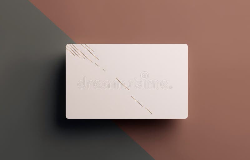 Minimalist Cracked Rectangular Card on Two-tone Surface with Geometric ...