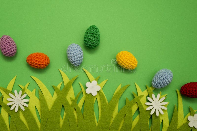 Minimalist Creative Easter Concept with Colorful Eggs. Stock Image ...