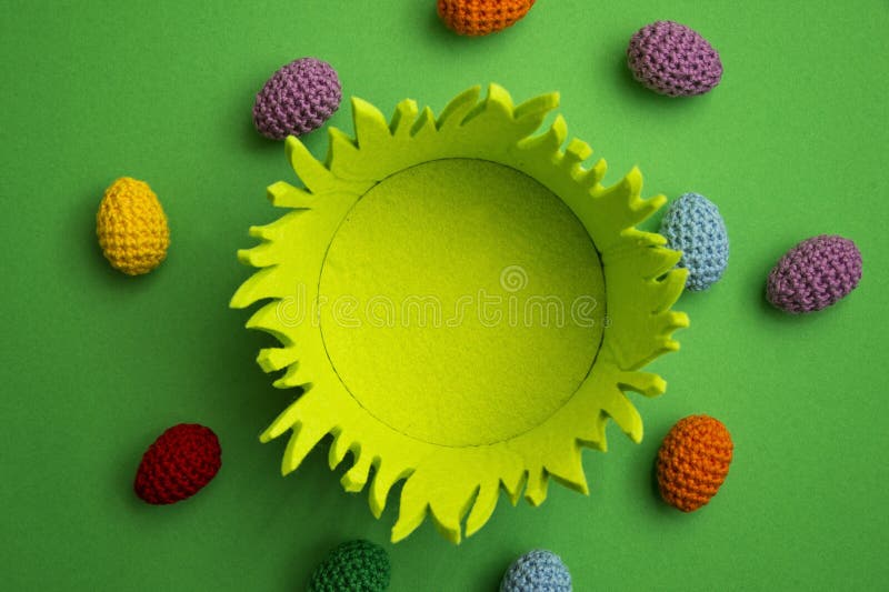 Minimalist Creative Easter Concept with Colorful Eggs. Stock Image ...