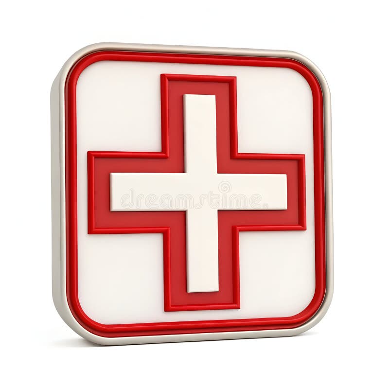 Minimalist Cross Sign Icon Isolated on White Stock Illustration ...