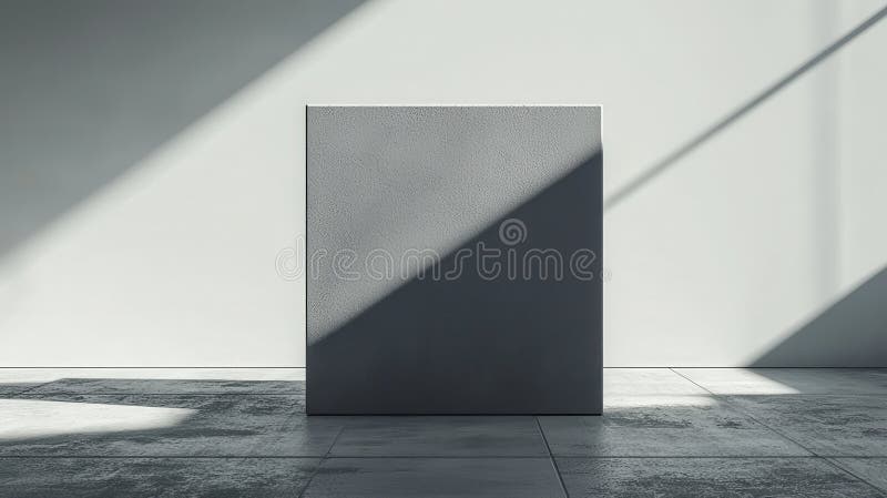 Minimalist Cube Display in Modern Interior Artistic Space Shadow Play ...