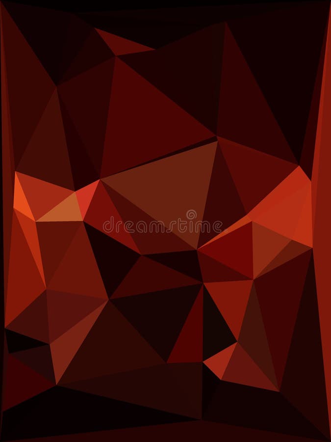 Minimalist Cubist Triangular Mosaic Red Orange and Yellow Colours Stock ...