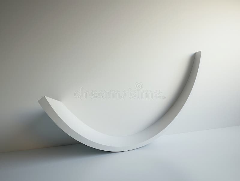 Minimalist Curved Abstract Object Stock Photo - Image of contemporary ...