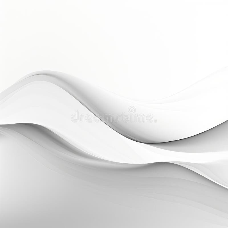 Minimalist Curved Line Design on White Background Stock Illustration ...