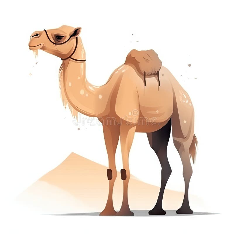 Minimalist Cute Camel Drawing on White Background for Invitations and ...