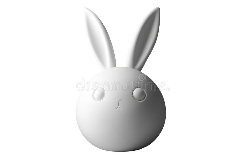 Minimalist Cute Rabbit Face Icon with Simple Features and Soft Lines ...