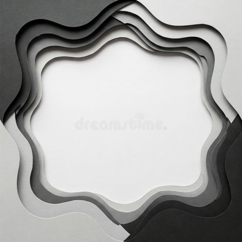Minimalist Cutout Paper Frame Stock Illustration - Illustration of ...
