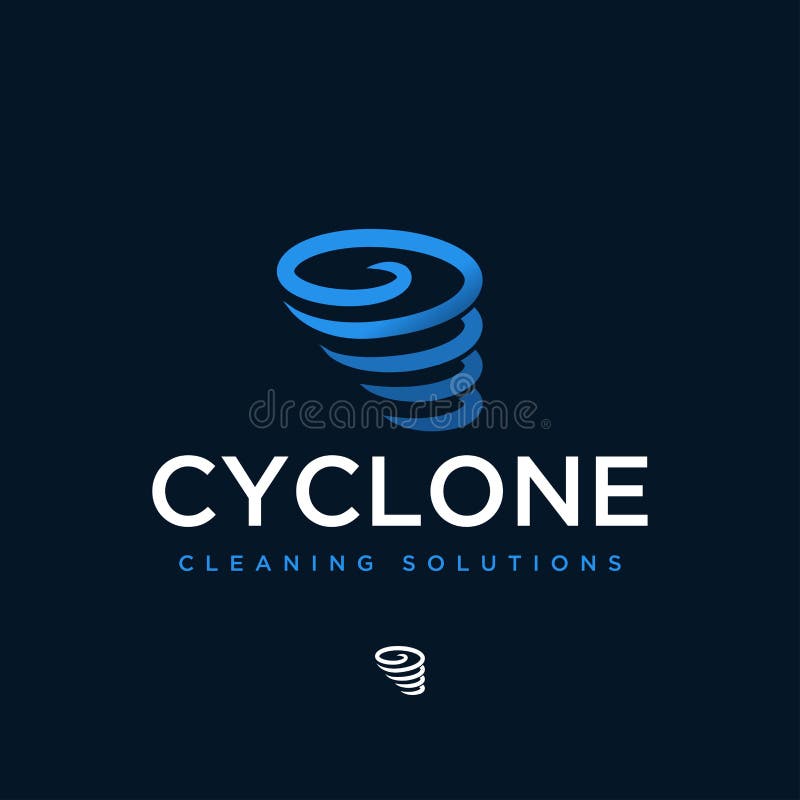 Minimalist Cyclone Vector Logo with a Modern Style Stock Vector ...