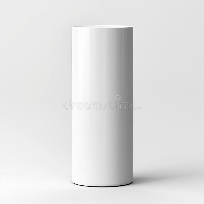 Minimalist Cylinder Object on a Clean White Background Stock ...