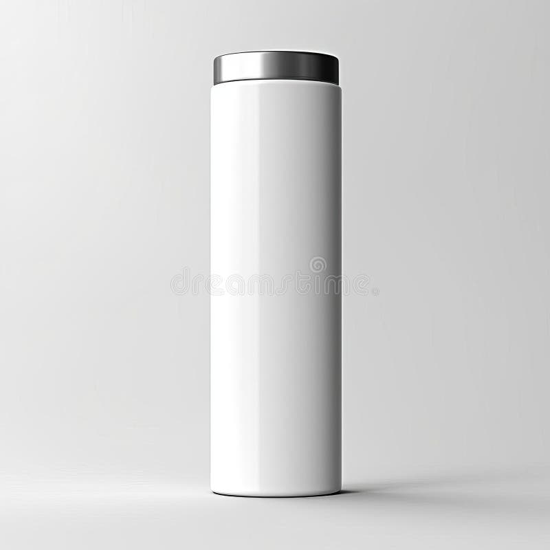 Minimalist Cylinder Object on Isolated White Background Design Stock ...